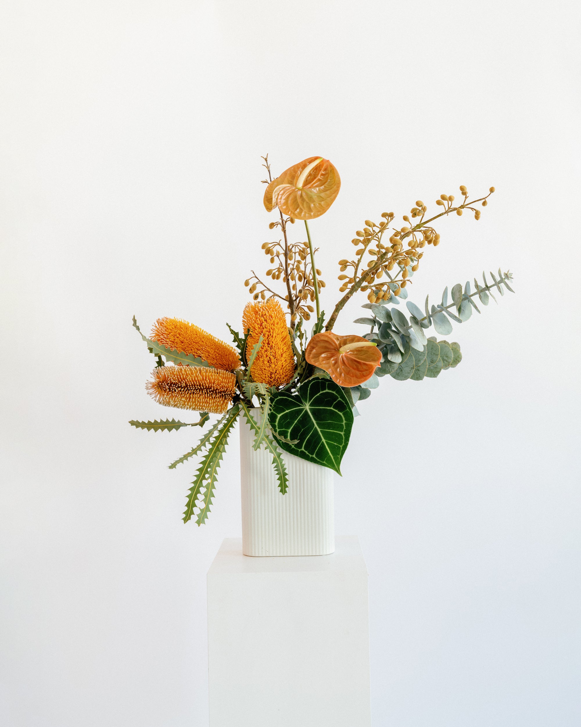 Earthy Palette Floral Arrangement – Modern & Sculptural – Floral Army